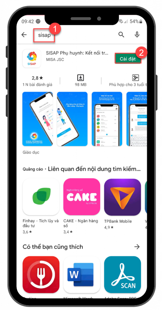 Hướng dẫn cài đặt và sử dụng ứng dụng SISAP Phụ huynh - MISA EMIS