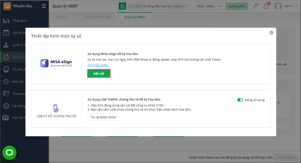 Thiết lập chữ ký số từ xa MISA eSign - MISA EMIS